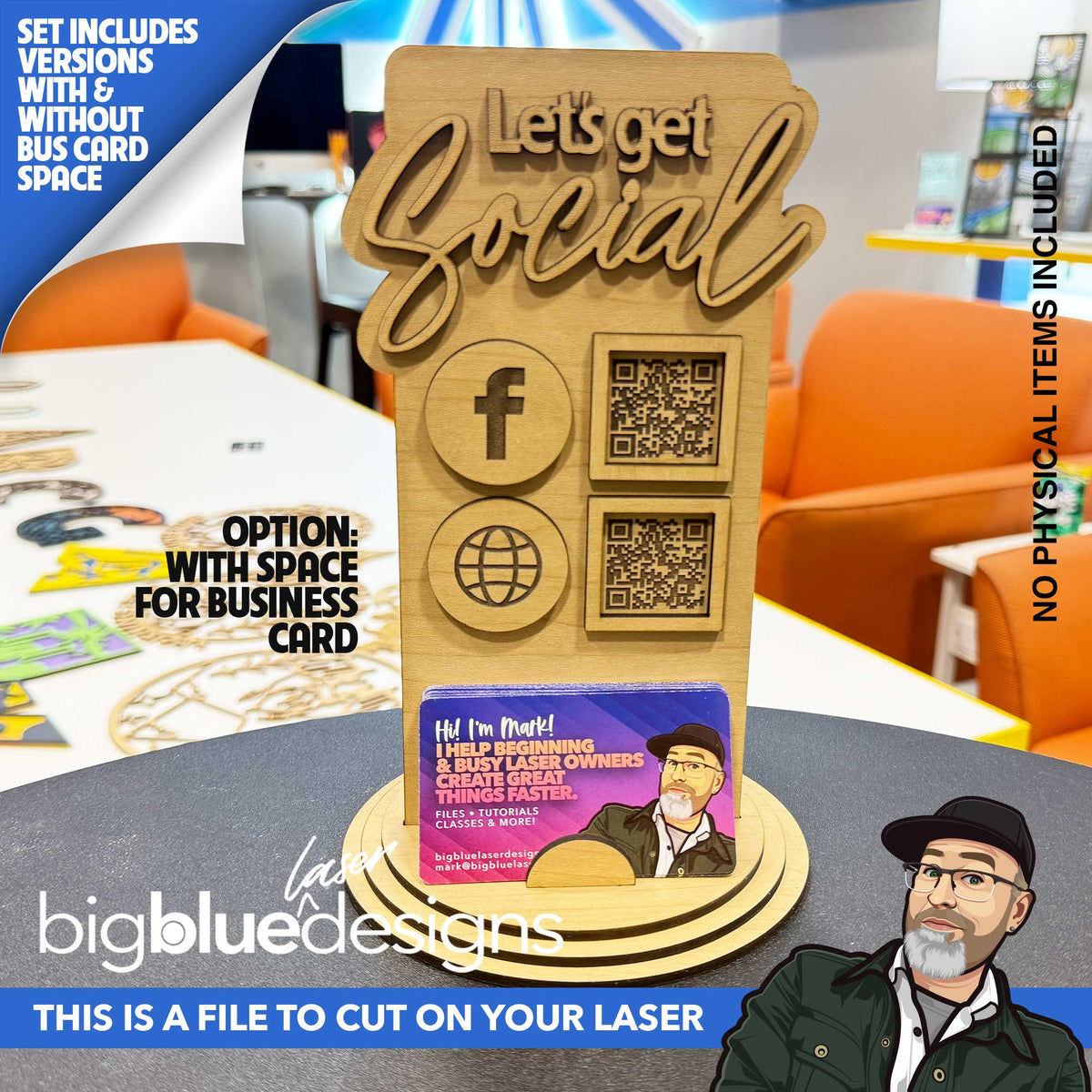Let's Get Social Set – Big Blue Laser Designs