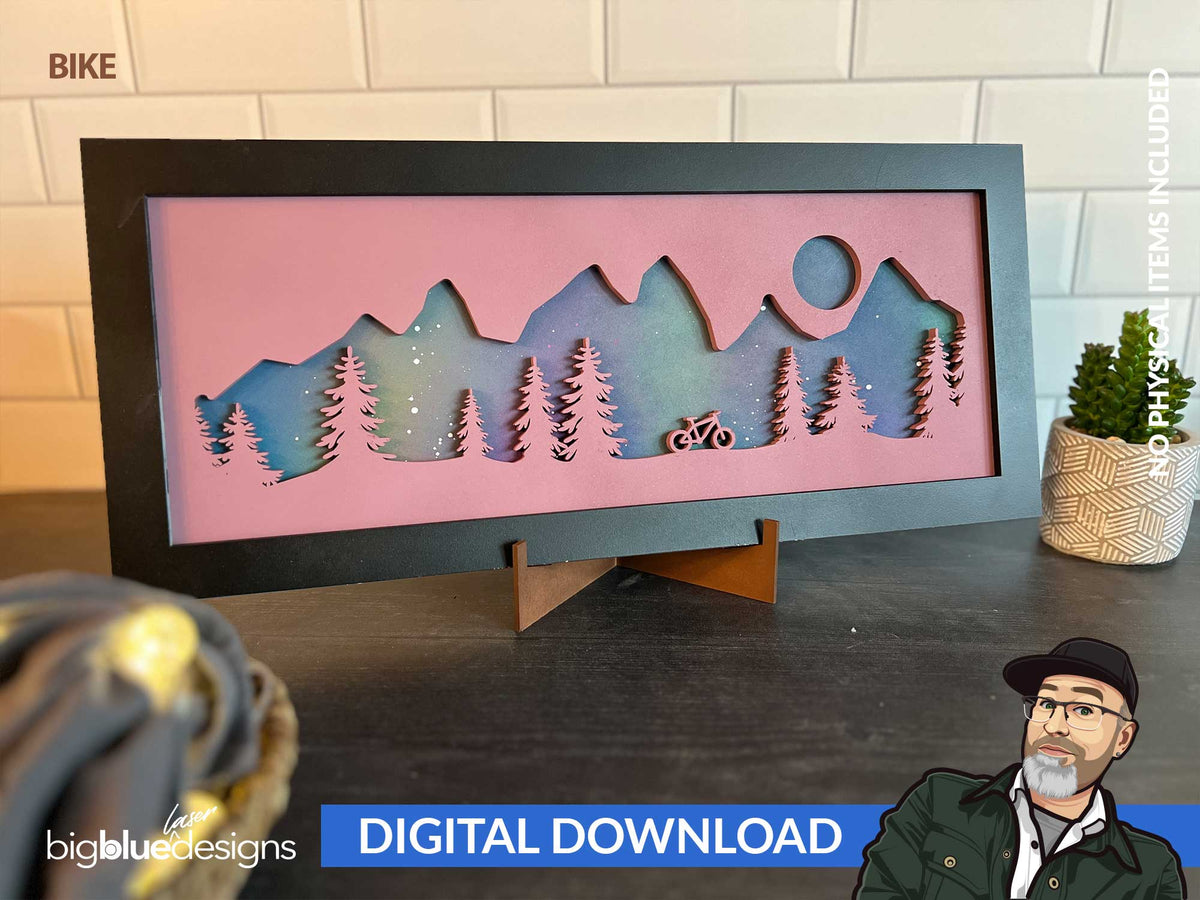 Layered Mountain Scene Set (12 Options) – Big Blue Laser Designs