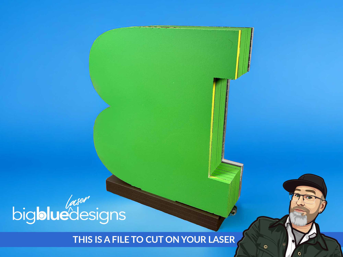 8 Inch Letter Bank with Sliding Door Base (Letter B Only) – Big Blue ...