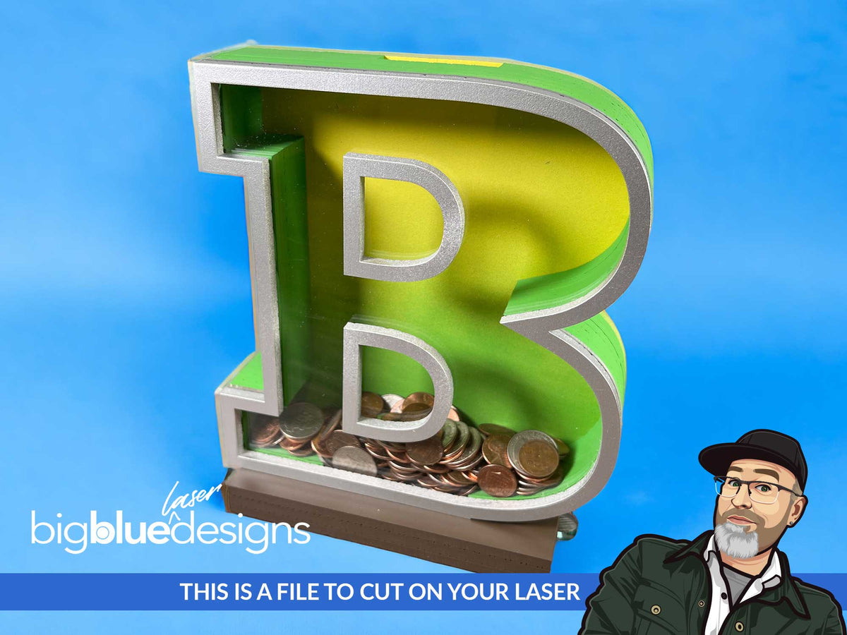 8 Inch Letter Bank with Sliding Door Base (Letter B Only) – Big Blue ...