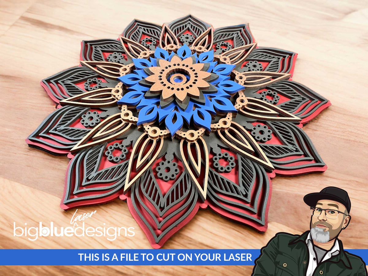 Layered Mandala 2 – Big Blue Laser Designs