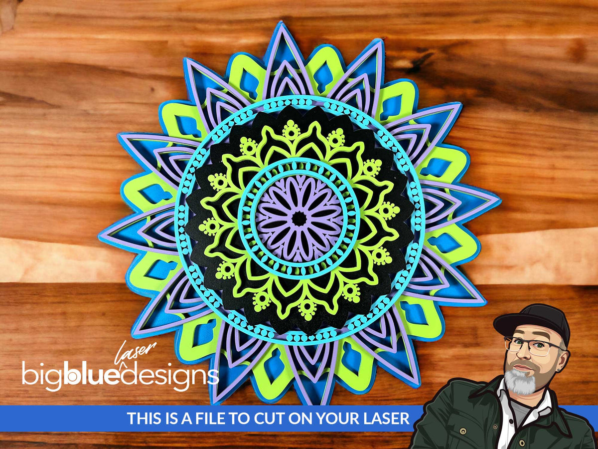 Layered Mandala 3 – Big Blue Laser Designs