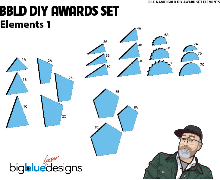 DIY Awards Set – Big Blue Laser Designs