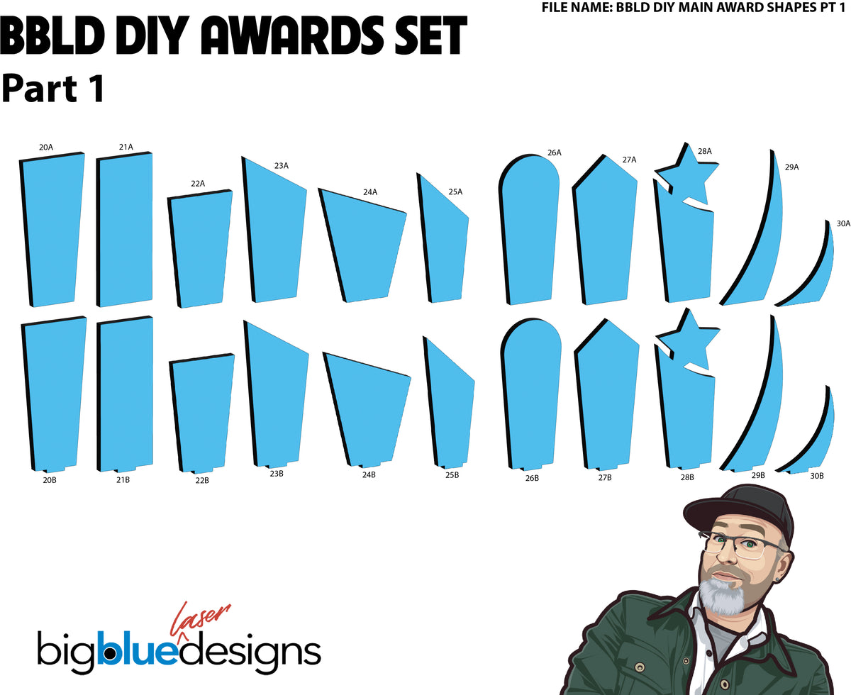 DIY Awards Set – Big Blue Laser Designs