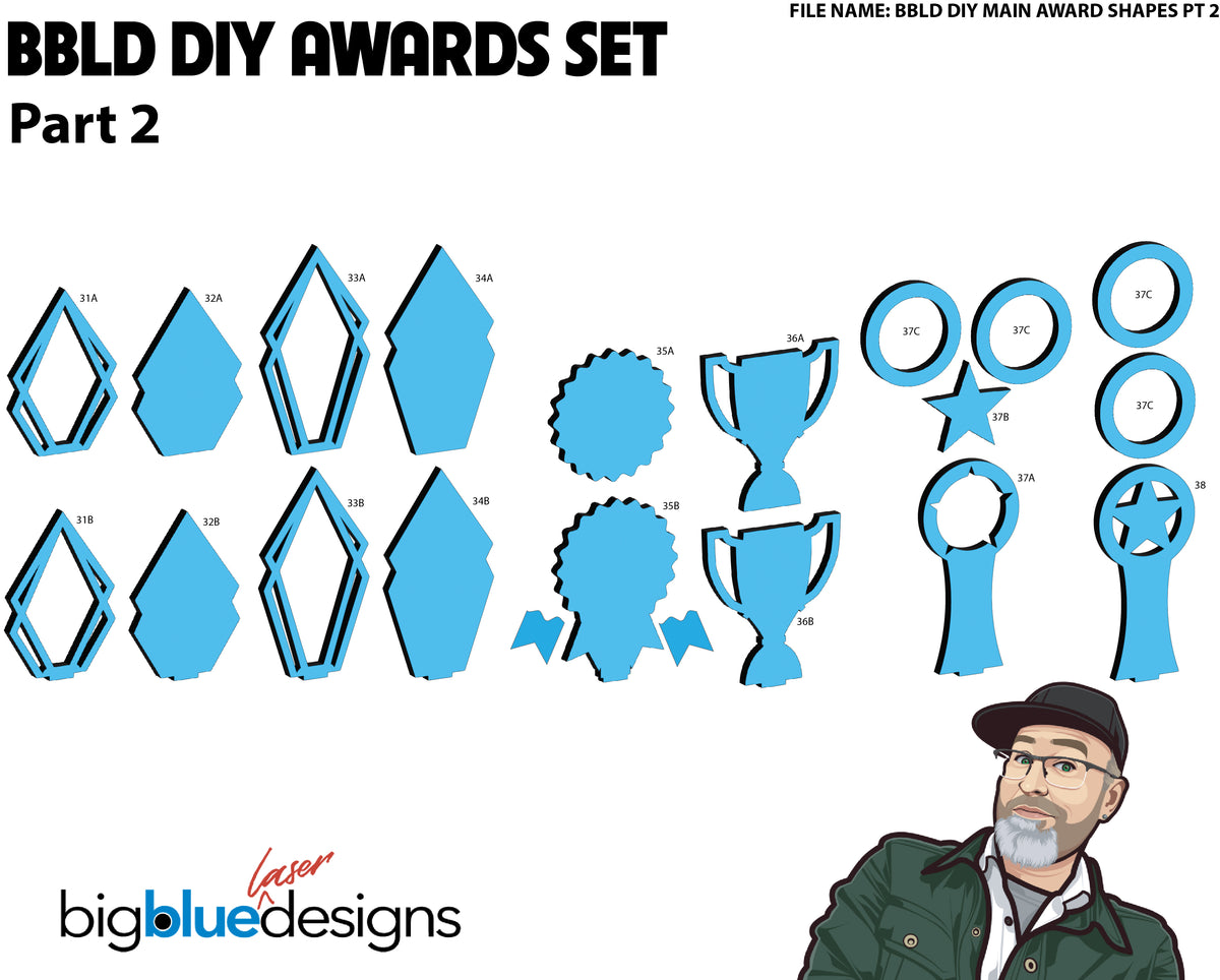 DIY Awards Set – Big Blue Laser Designs