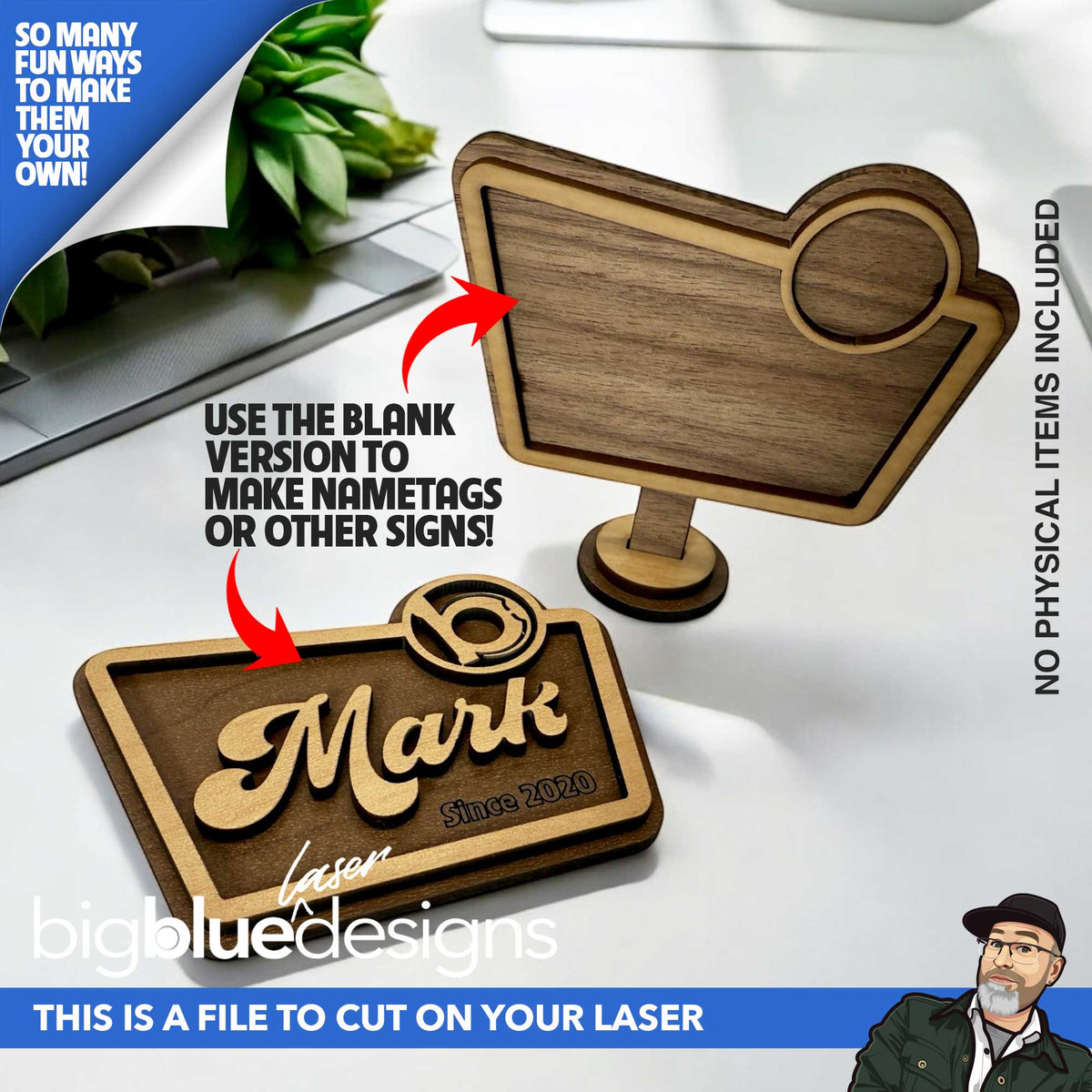 Bigfoot State Park Style Sign Set – Big Blue Laser Designs