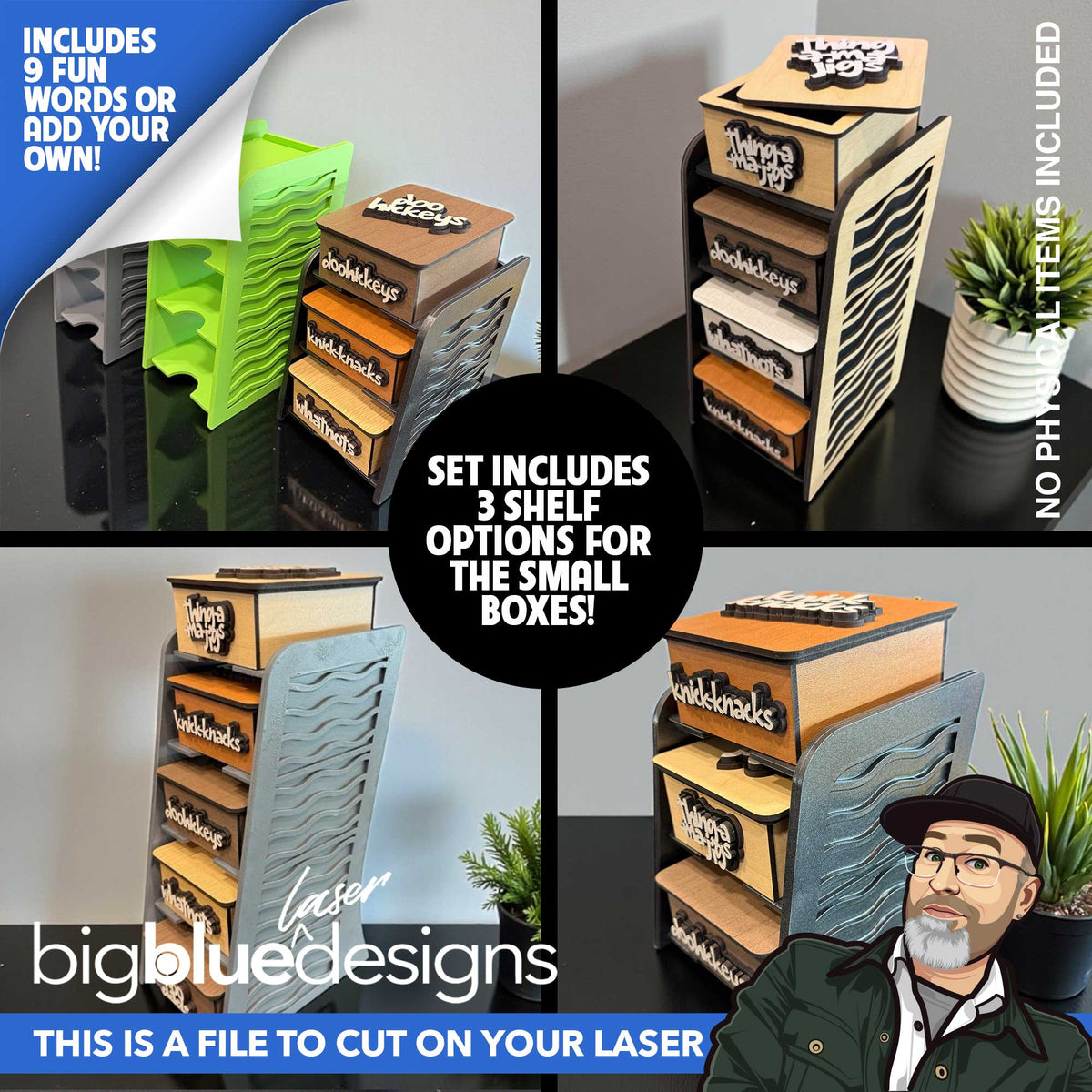 Stuff Boxes and Stands – Big Blue Laser Designs