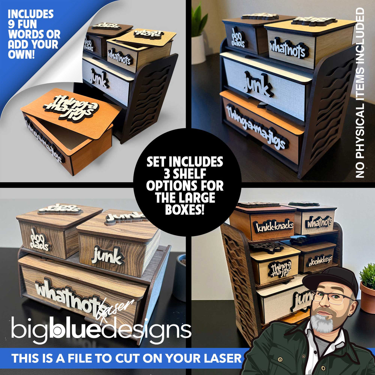 Stuff Boxes and Stands – Big Blue Laser Designs