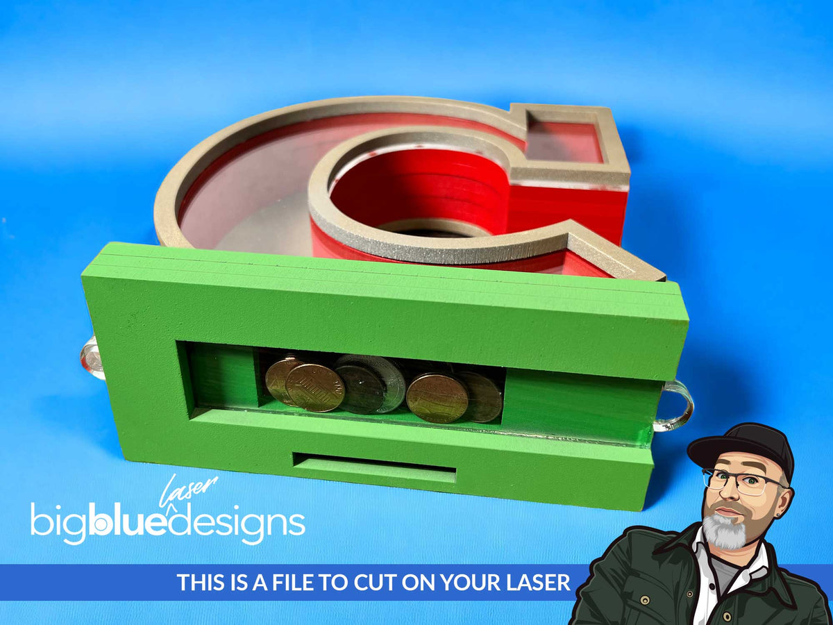 8 Inch Letter Bank with Sliding Door Base (Letter C Only) – Big Blue ...