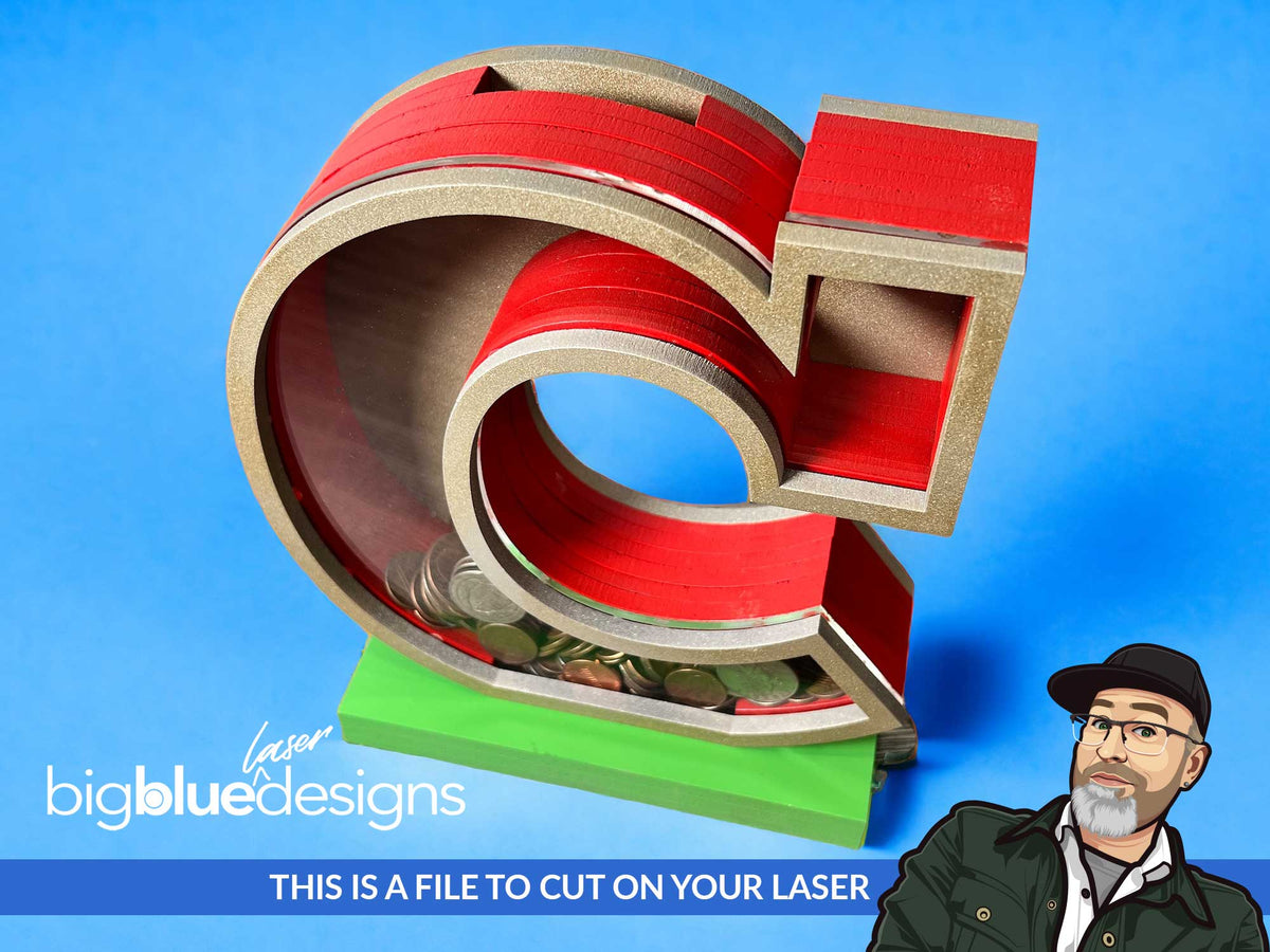 8 Inch Letter Bank with Sliding Door Base (Letter C Only) – Big Blue ...