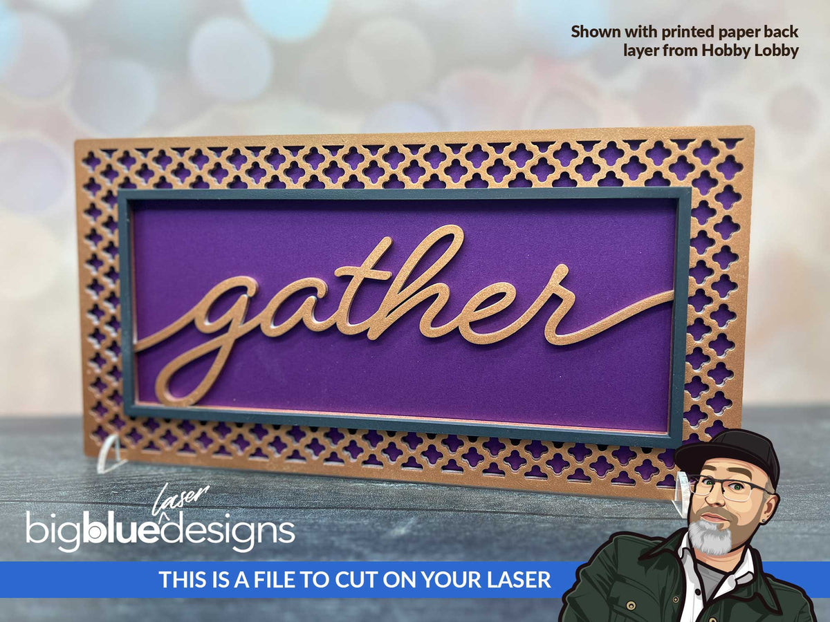 Decorative Frame (Gather) – Big Blue Laser Designs
