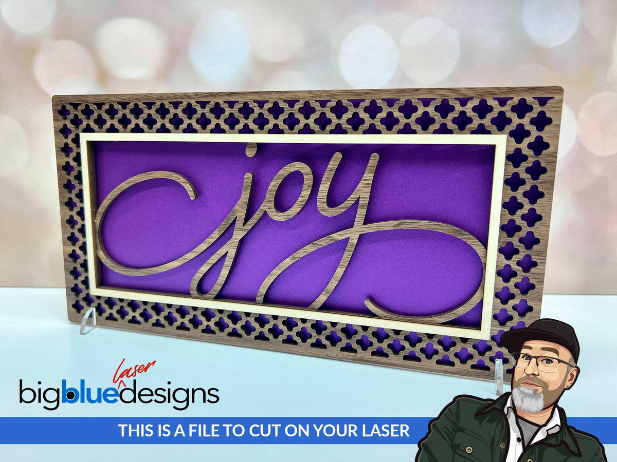 Decorative Frame (Joy) – Big Blue Laser Designs
