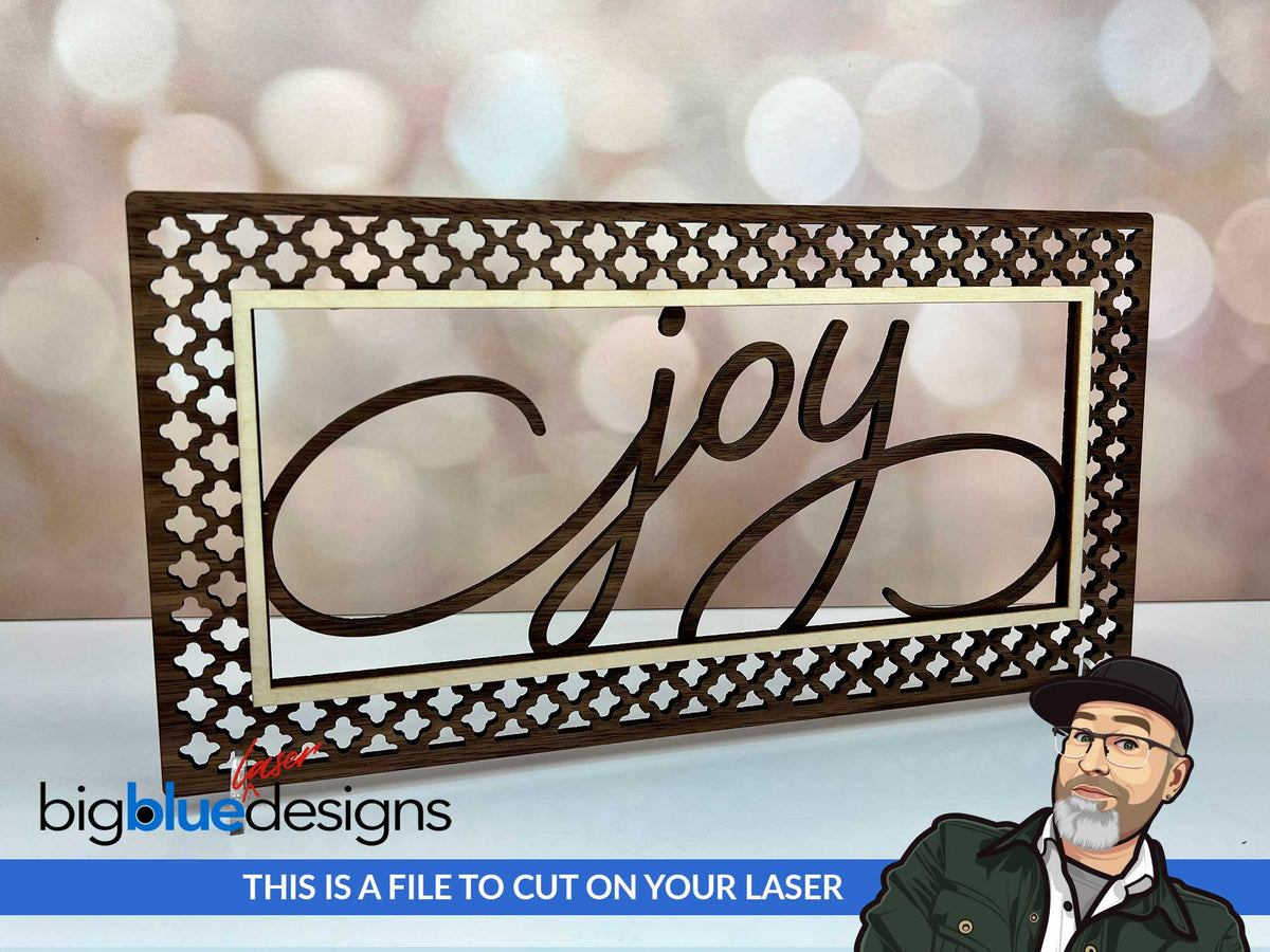 Decorative Frame (Joy) – Big Blue Laser Designs