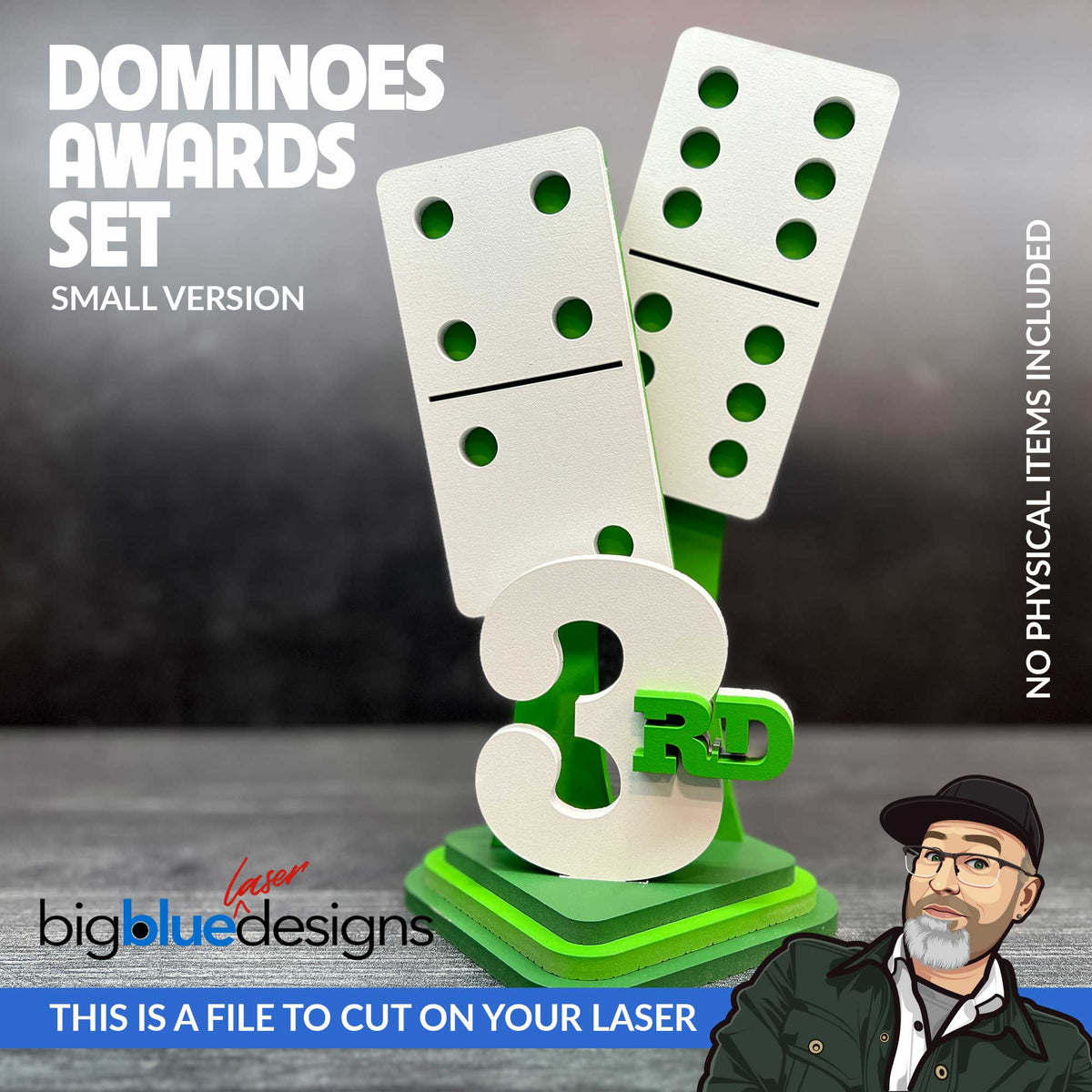 Dominoes Award Set (3 Sizes) – Big Blue Laser Designs