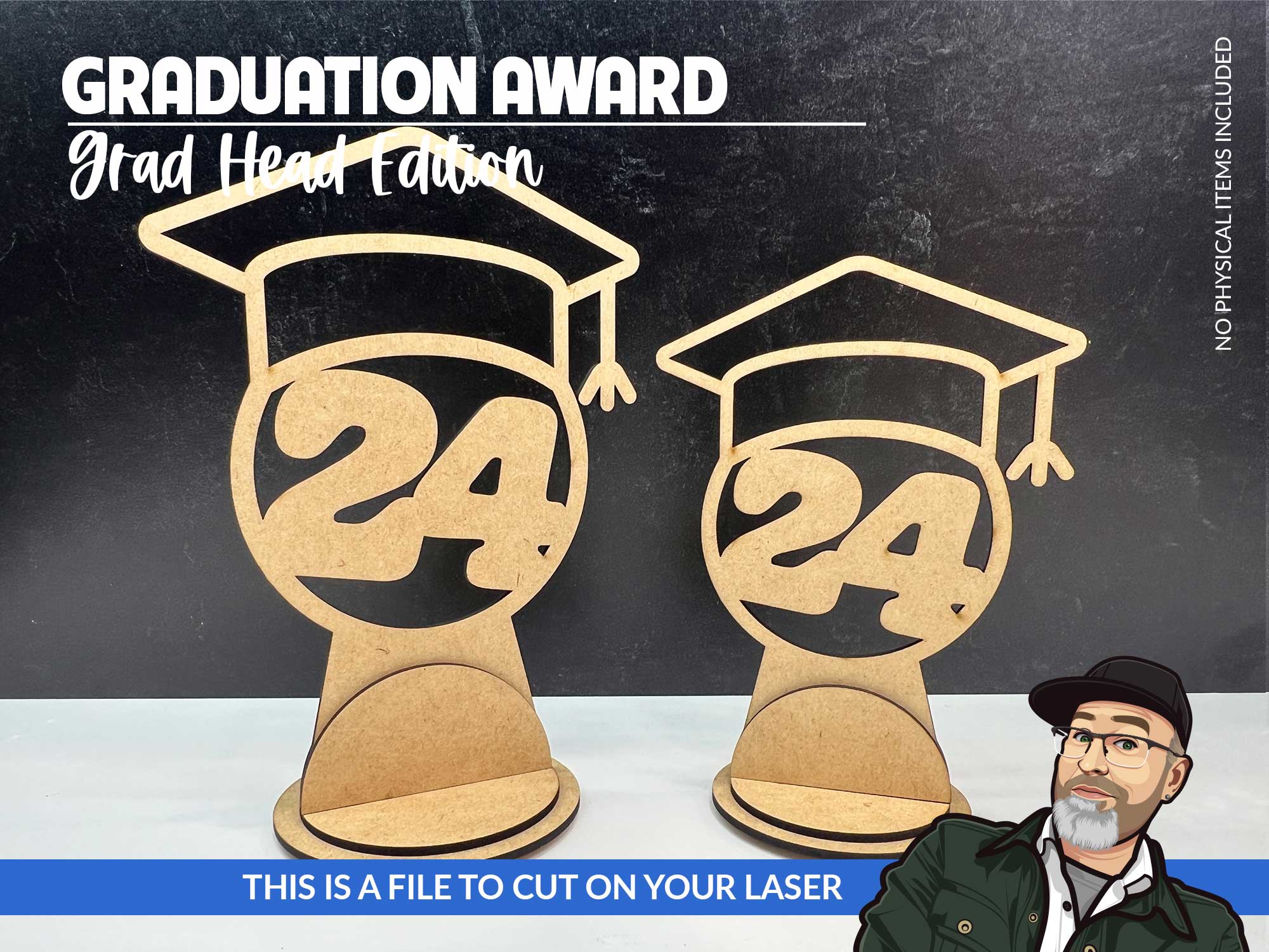Graduation Award: Grad Head Edition – Big Blue Laser Designs