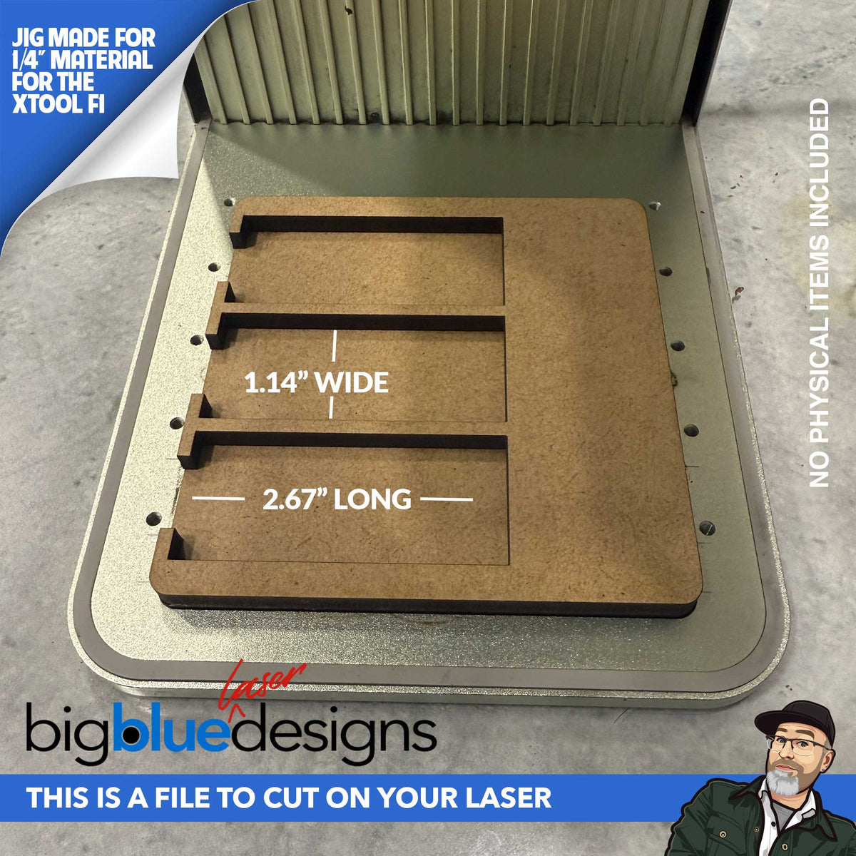 Keychain Jig for xTool F1 – Big Blue Laser Designs