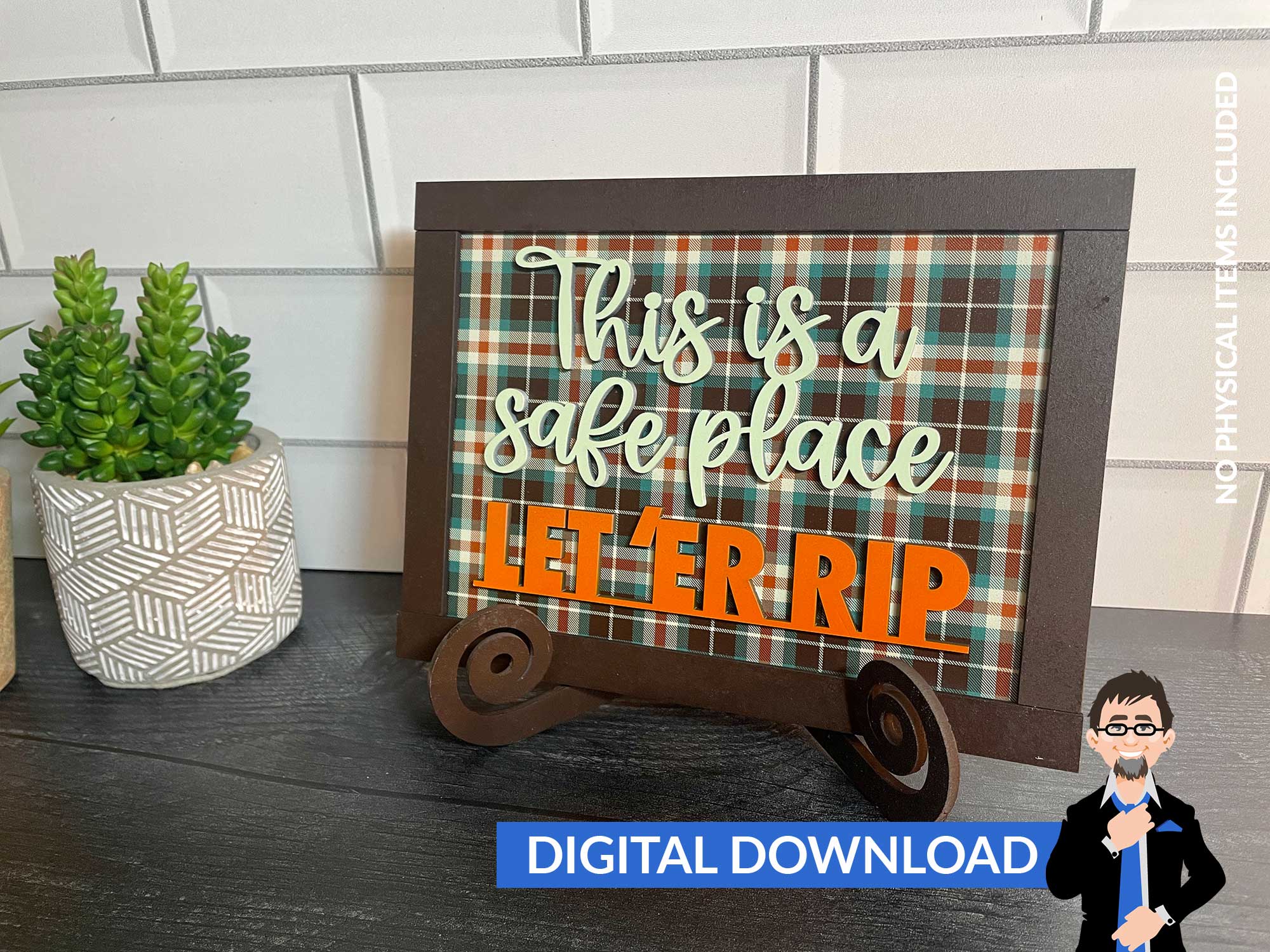 "This is a Safe Place" Bathroom Sign – Big Blue Laser Designs