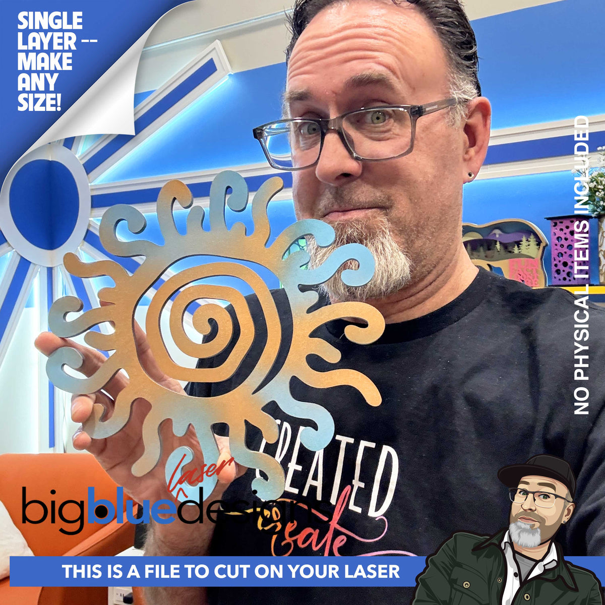 Set of 3 Sun Designs – Big Blue Laser Designs