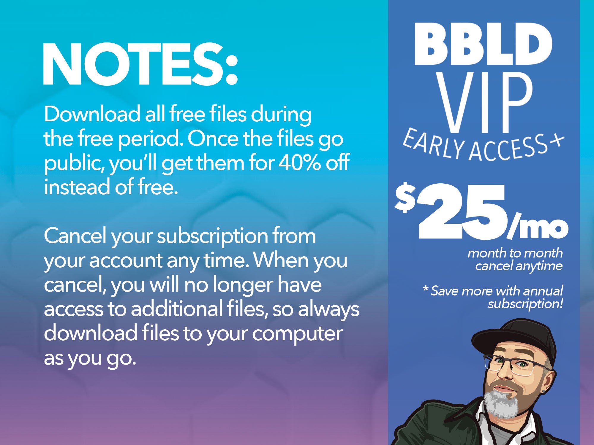VIP Monthly Subscription – Big Blue Laser Designs