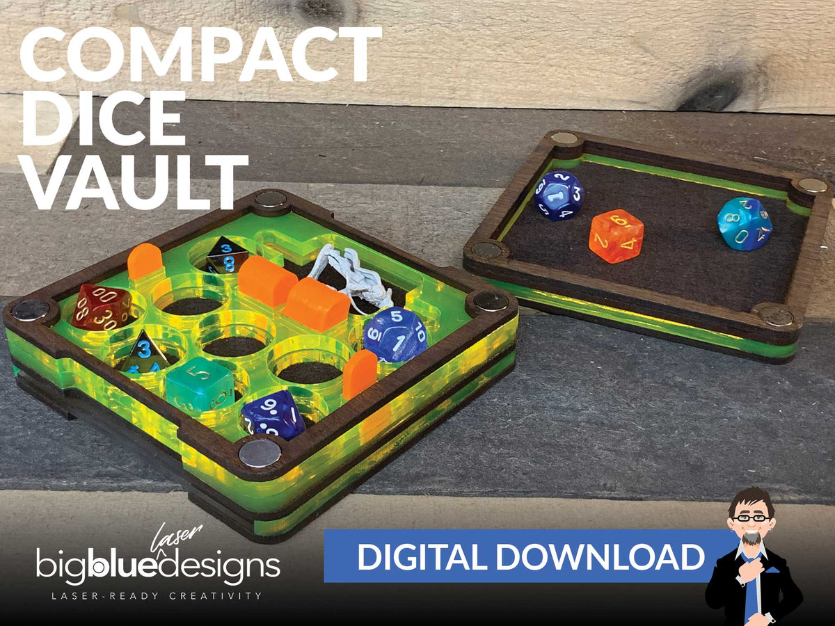 Compact Dice Vault – Big Blue Laser Designs