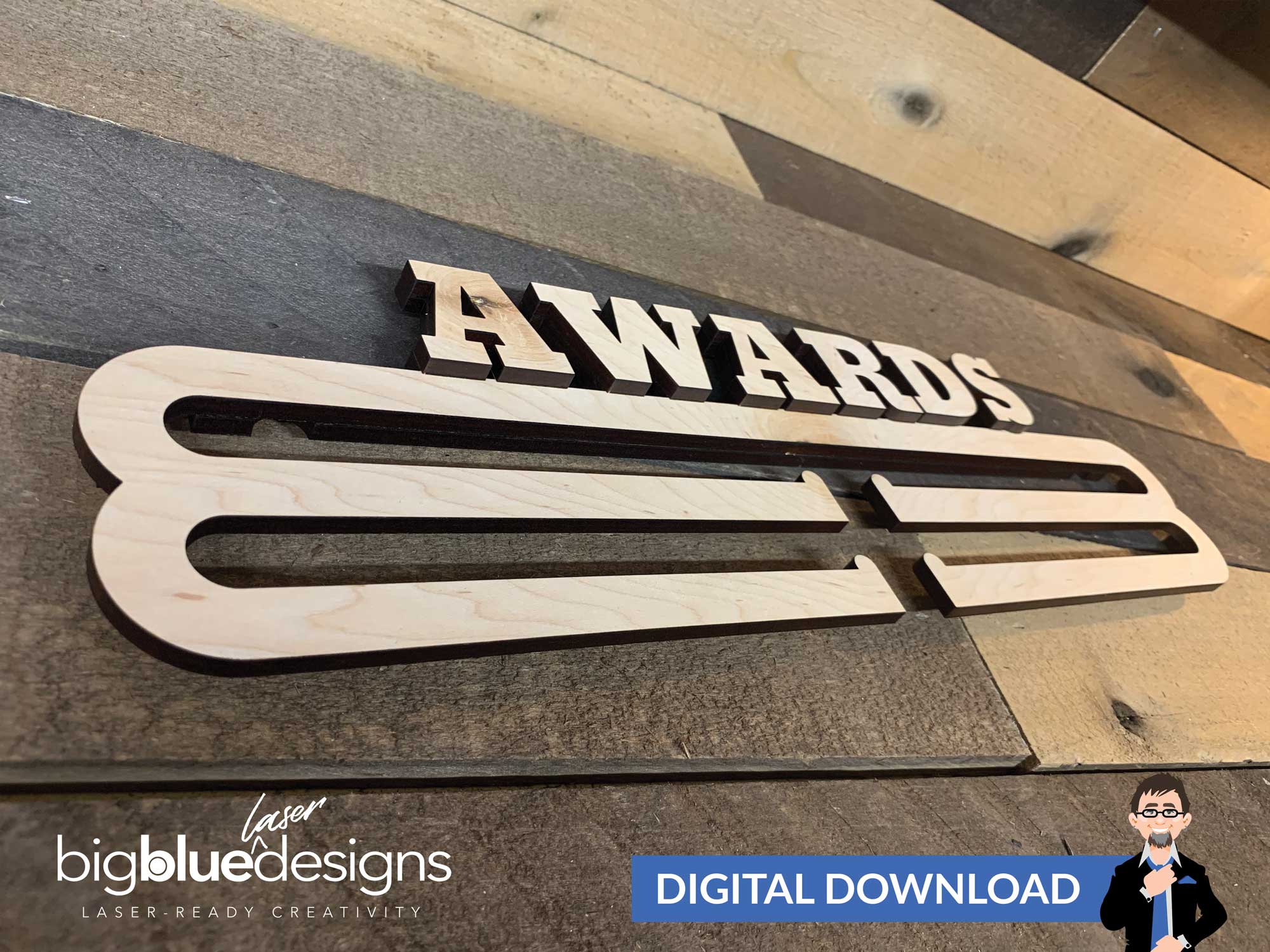 Awards Hanger (with 17 text options) – Big Blue Laser Designs