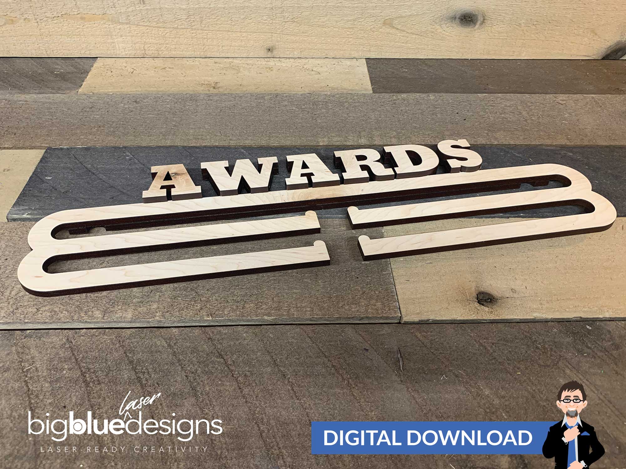 Awards Hanger (with 17 text options) – Big Blue Laser Designs