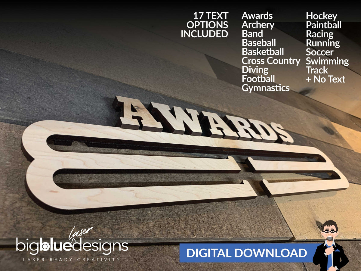 Awards Hanger (with 17 text options) – Big Blue Laser Designs