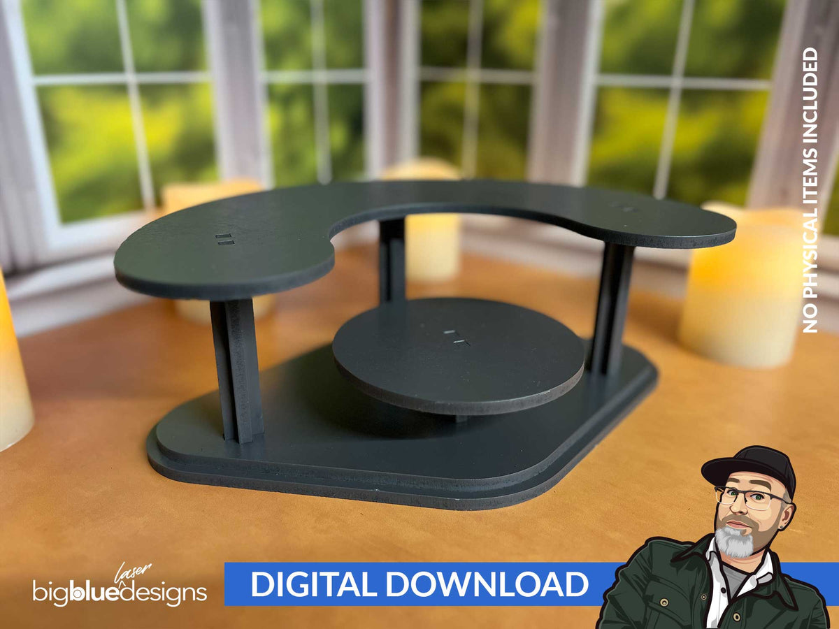 2 Tier Half Circle Display – Big Blue Laser Designs