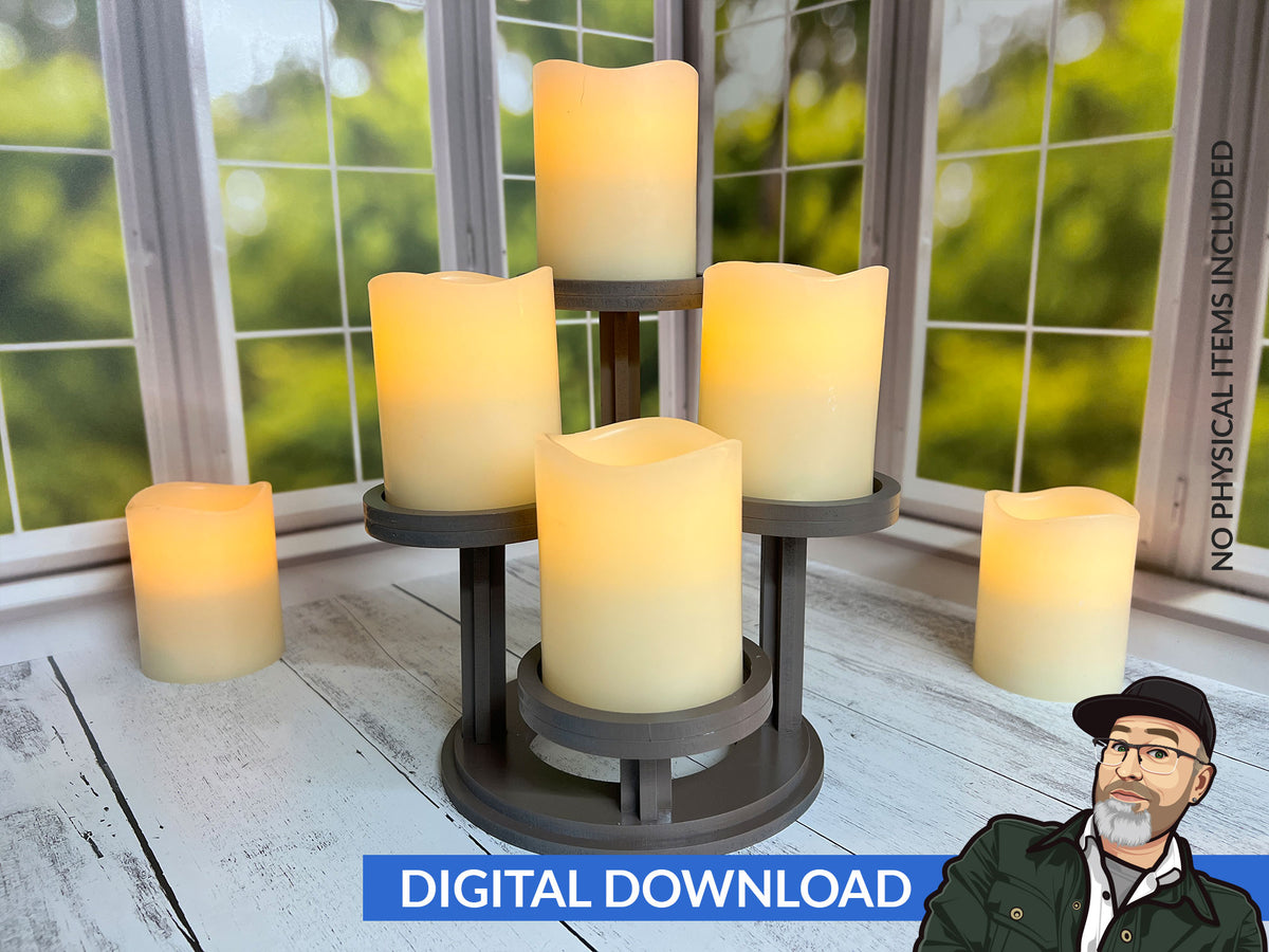 Tiered 4 Circle Display – Big Blue Laser Designs