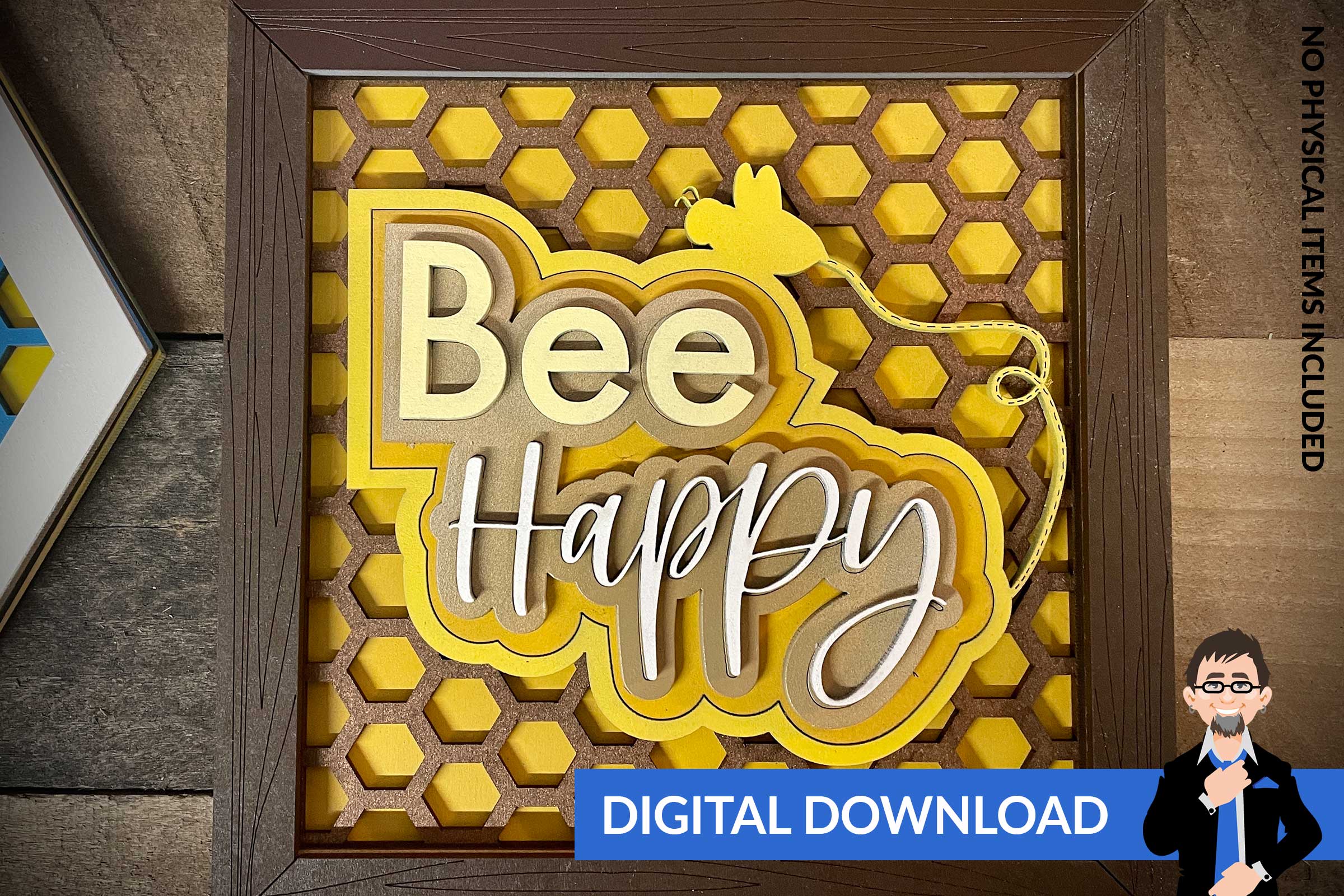 Bee Themed 8 Inch Sign Set (7 Sign Designs) – Big Blue Laser Designs