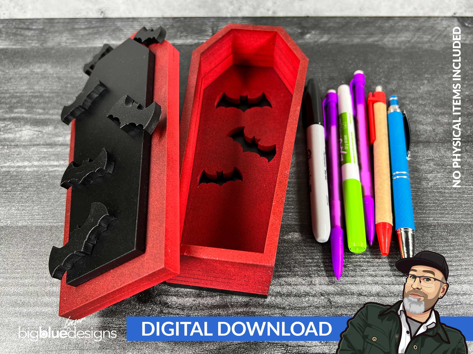 Coffin Storage Box – Big Blue Laser Designs