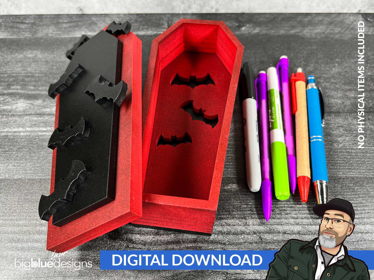 Coffin Storage Box – Big Blue Laser Designs