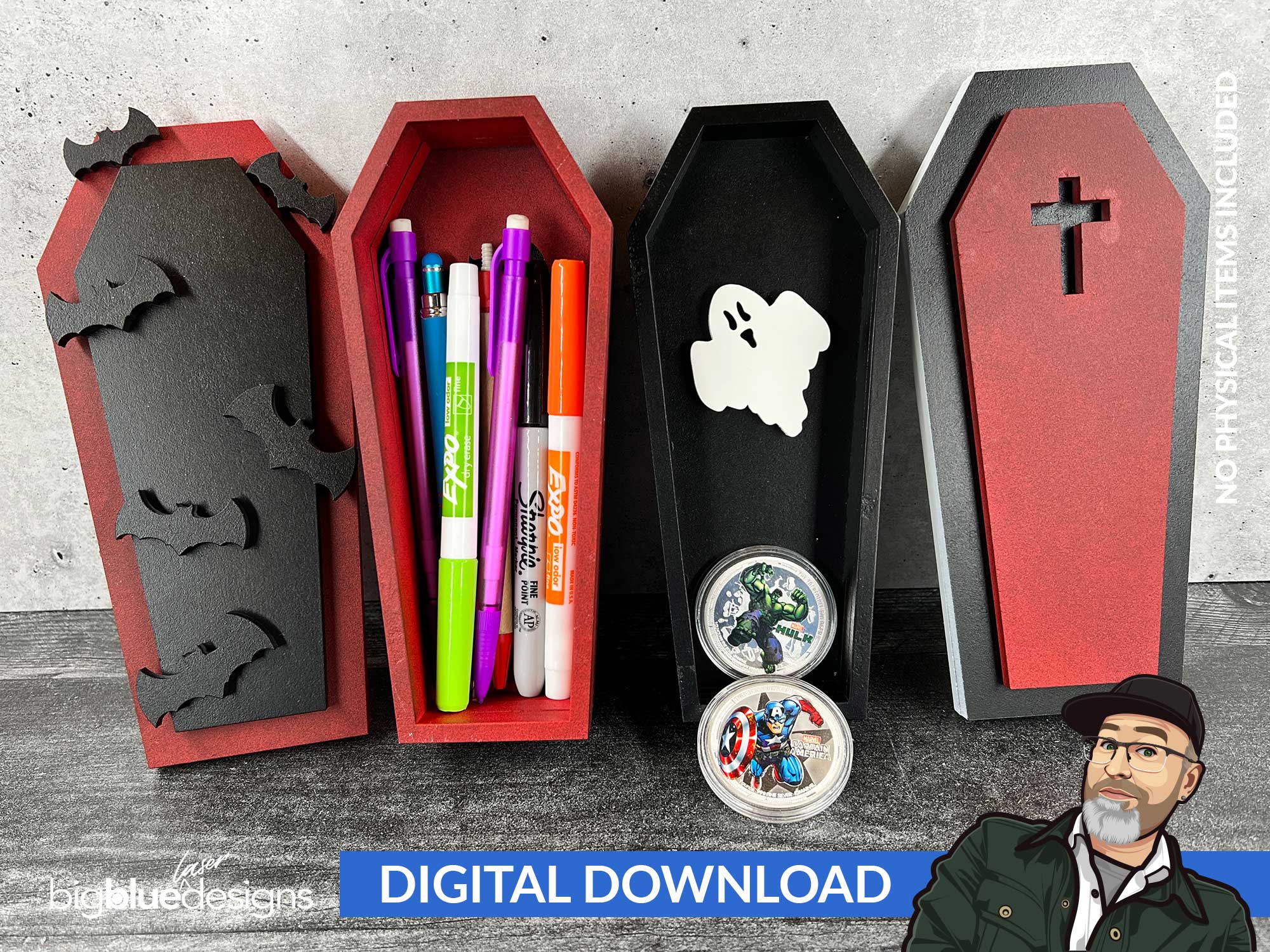 Coffin Storage Box – Big Blue Laser Designs