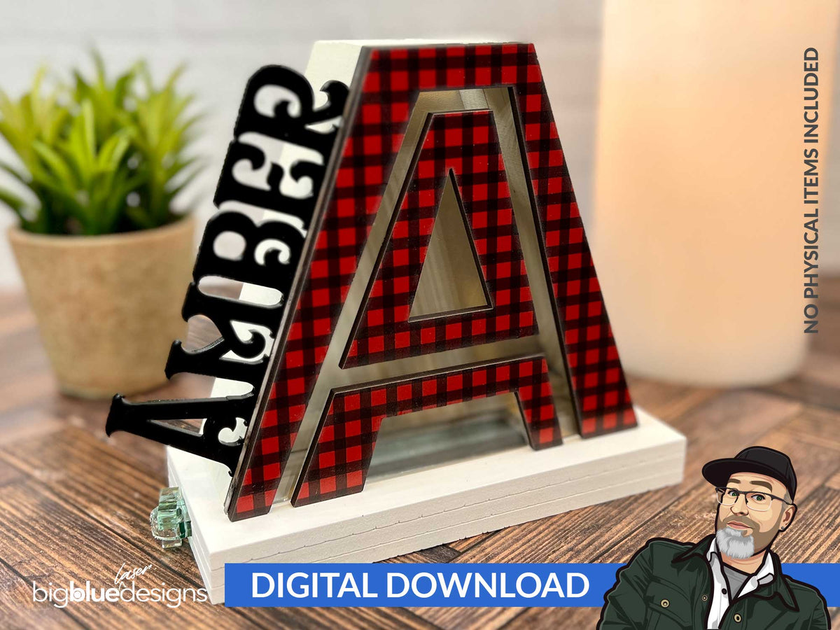 Letter Bank Set V2 with Sliding Door (26 Letters A-Z) – Big Blue Laser ...