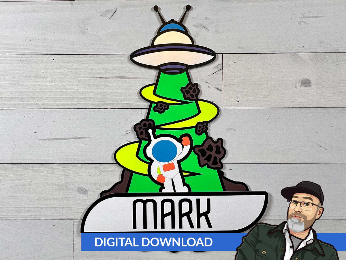 Oversized Space Themed Door Hanger Set (3) – Big Blue Laser Designs