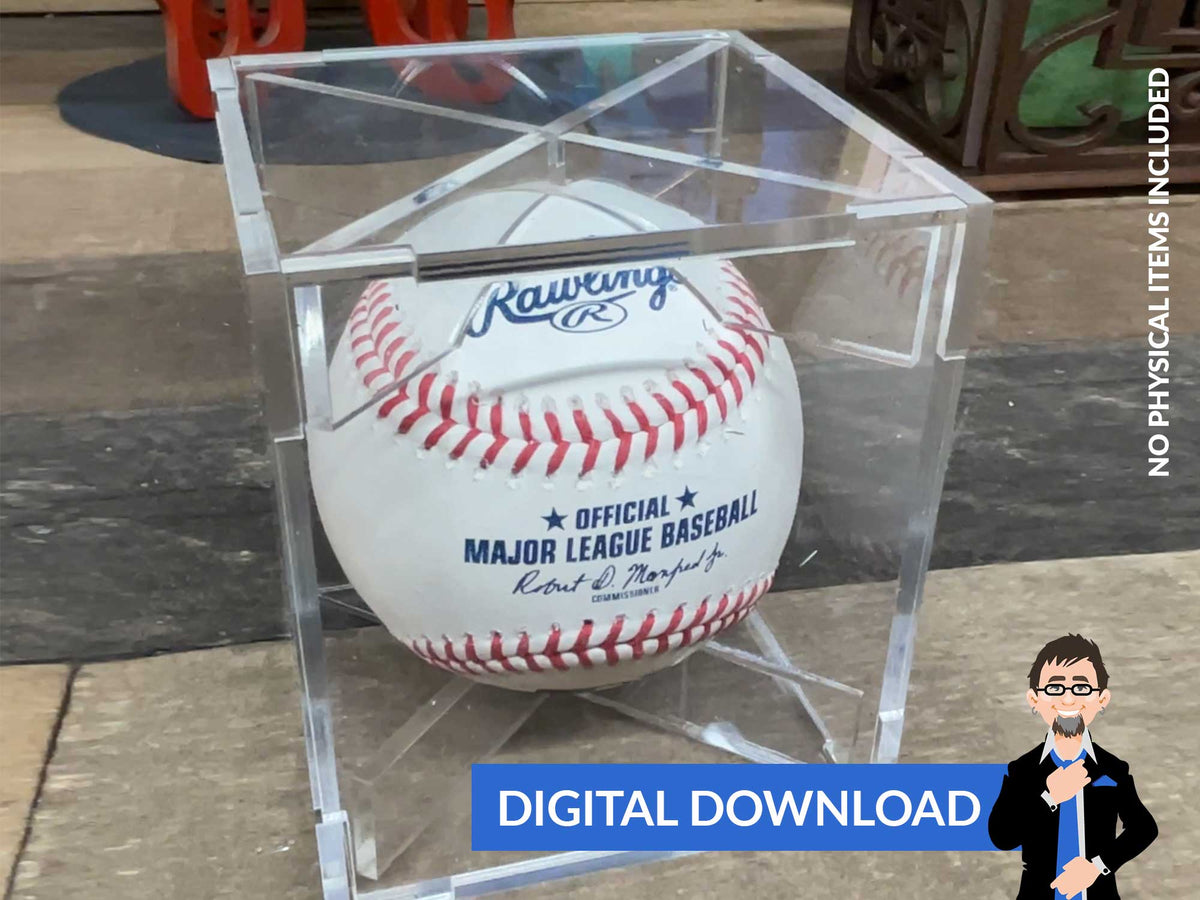 Baseball Display Box – Big Blue Laser Designs