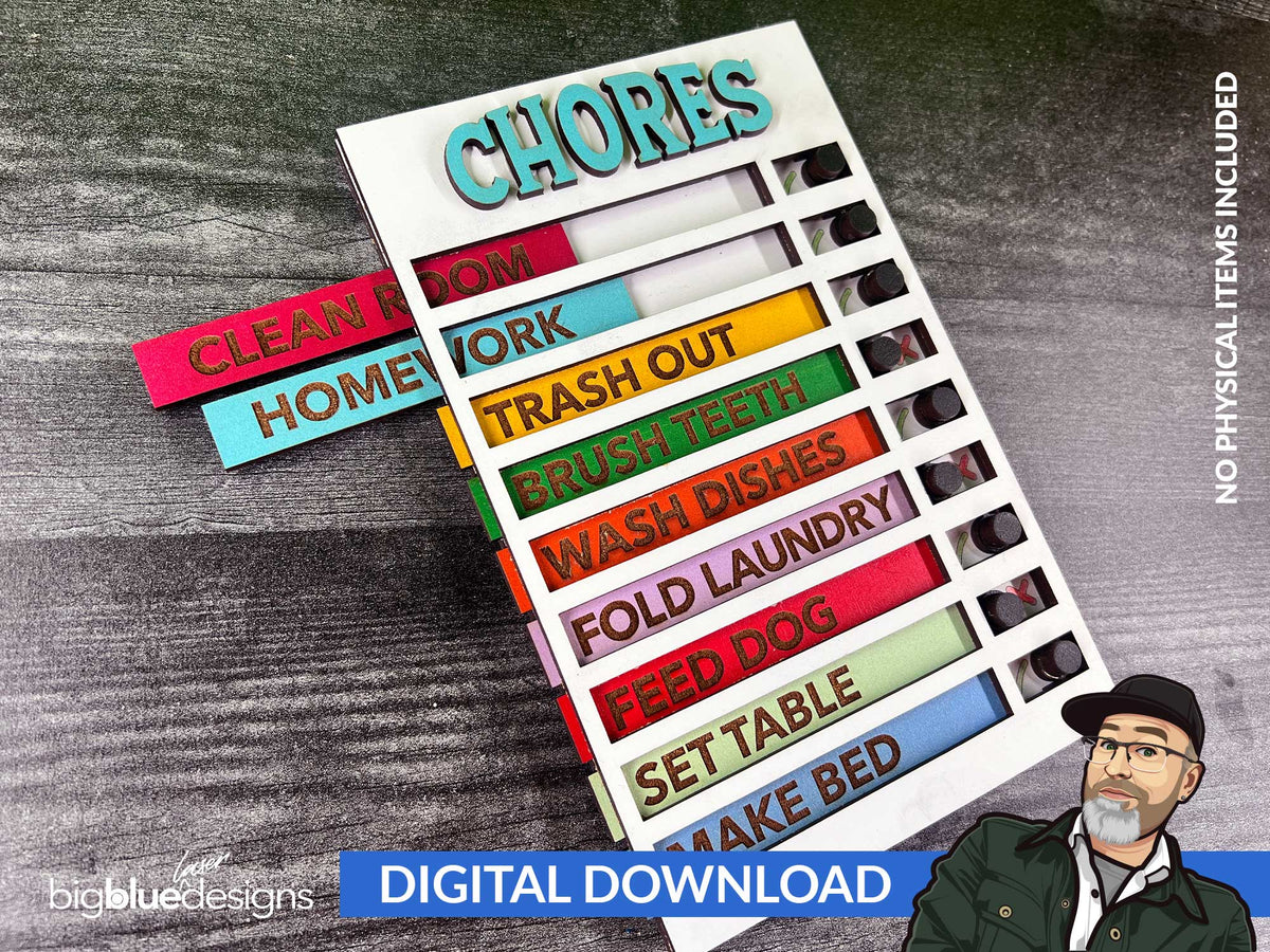 Chore Chart – Big Blue Laser Designs