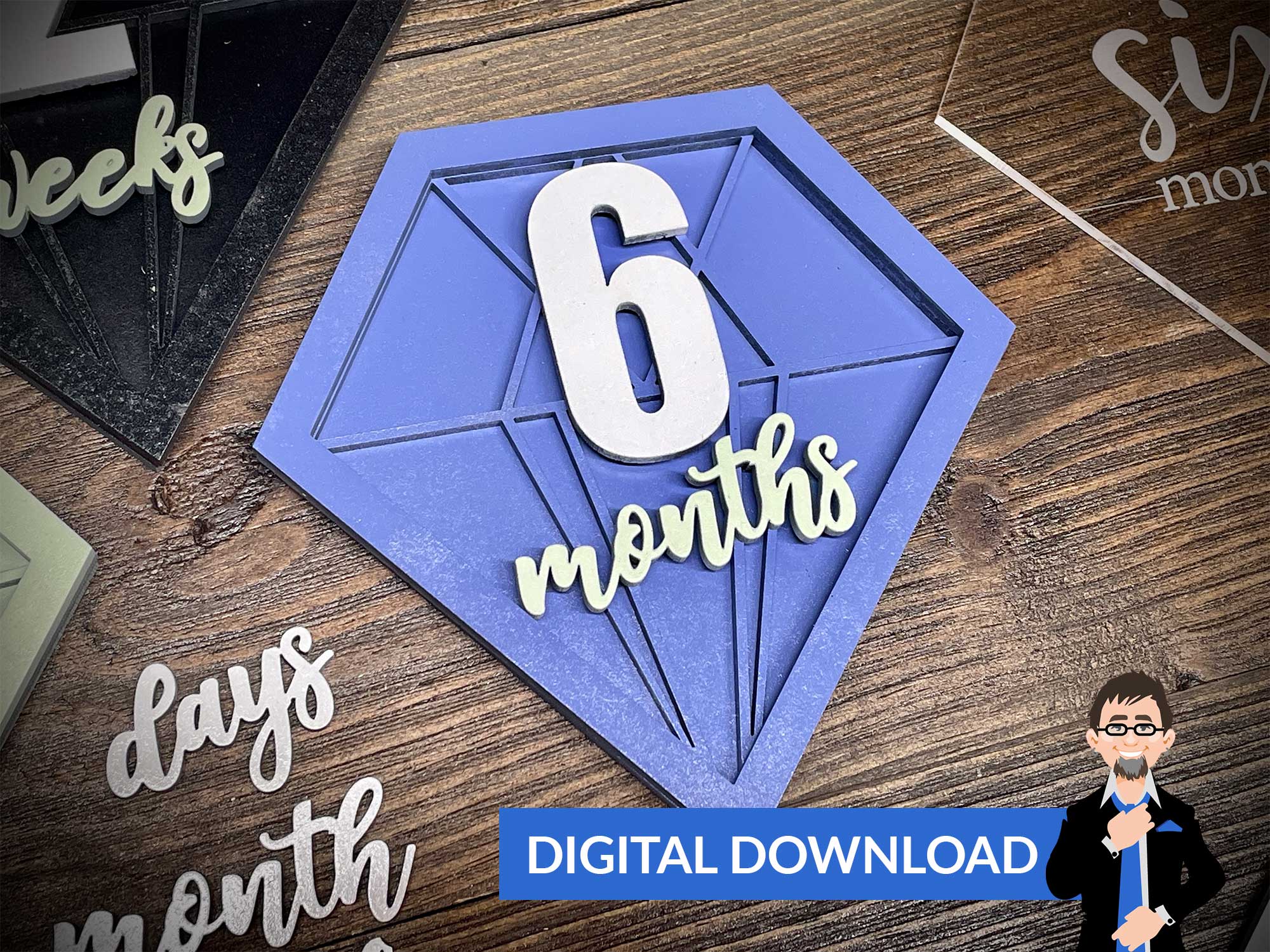 Baby Milestones (Diamond) – Big Blue Laser Designs