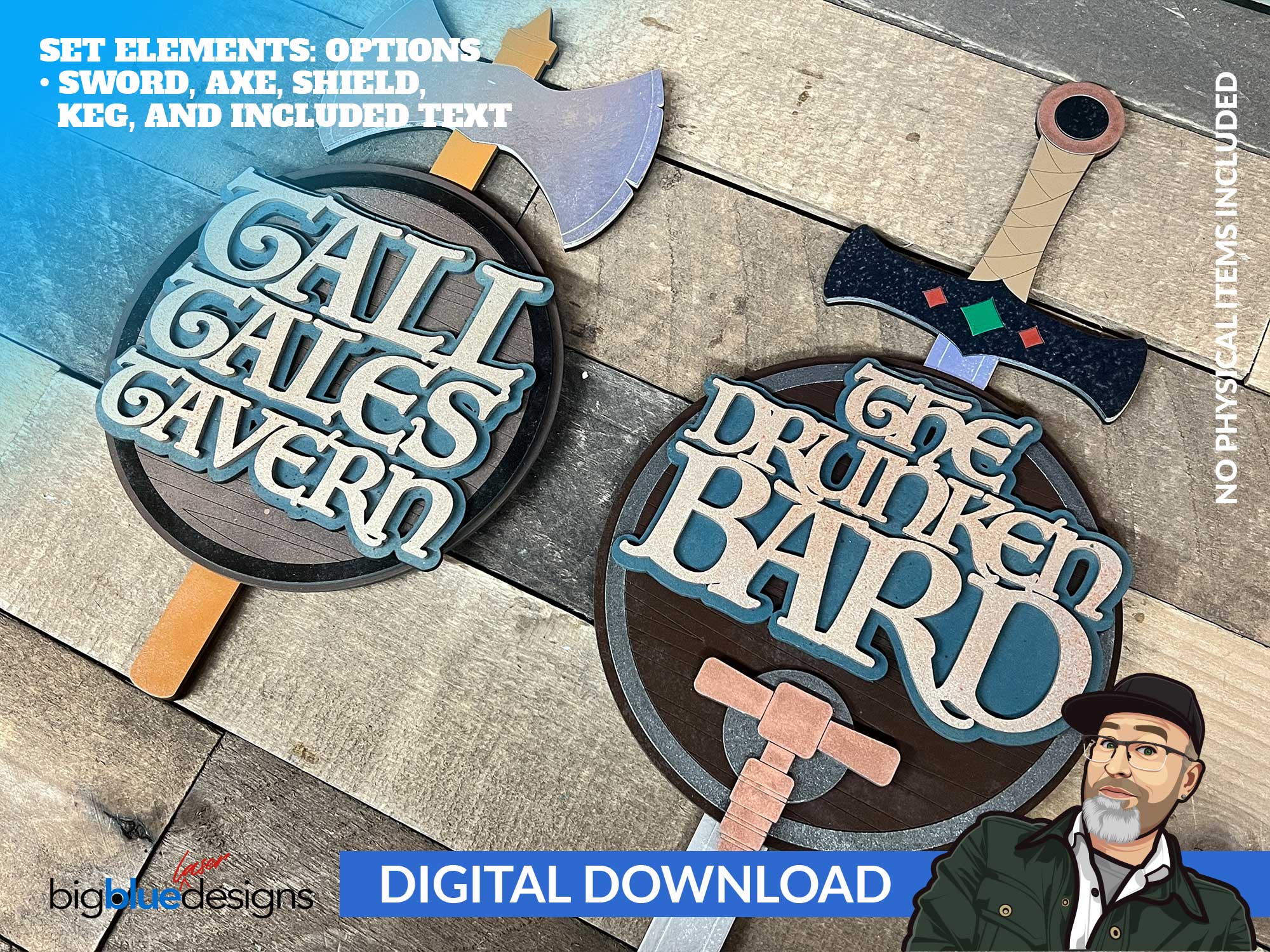 Fantasy Adventure Set (12 Design Elements Included) – Big Blue Laser ...