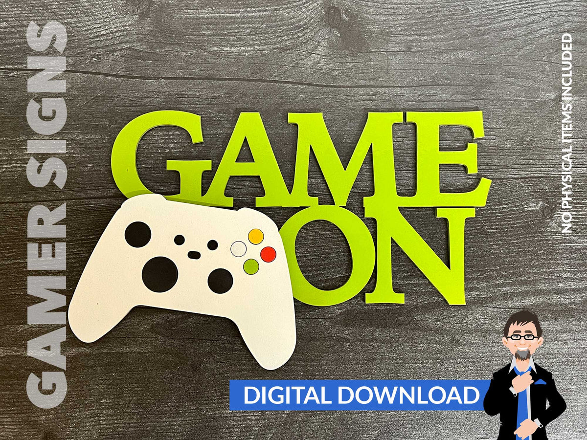 Gamer Sign Set (5 Signs) – Big Blue Laser Designs