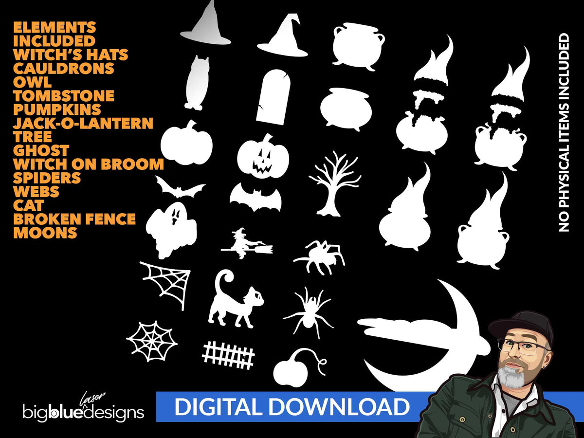 Halloween DIY Sign Kit Set – Big Blue Laser Designs