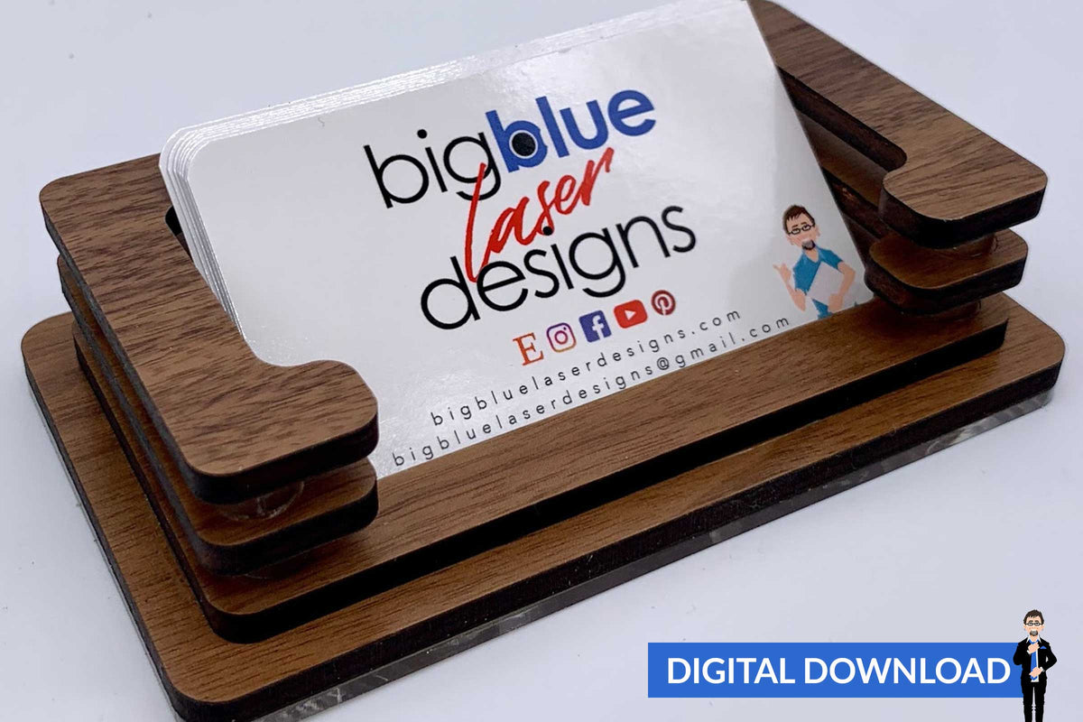 Layered Business Card Holder – Big Blue Laser Designs