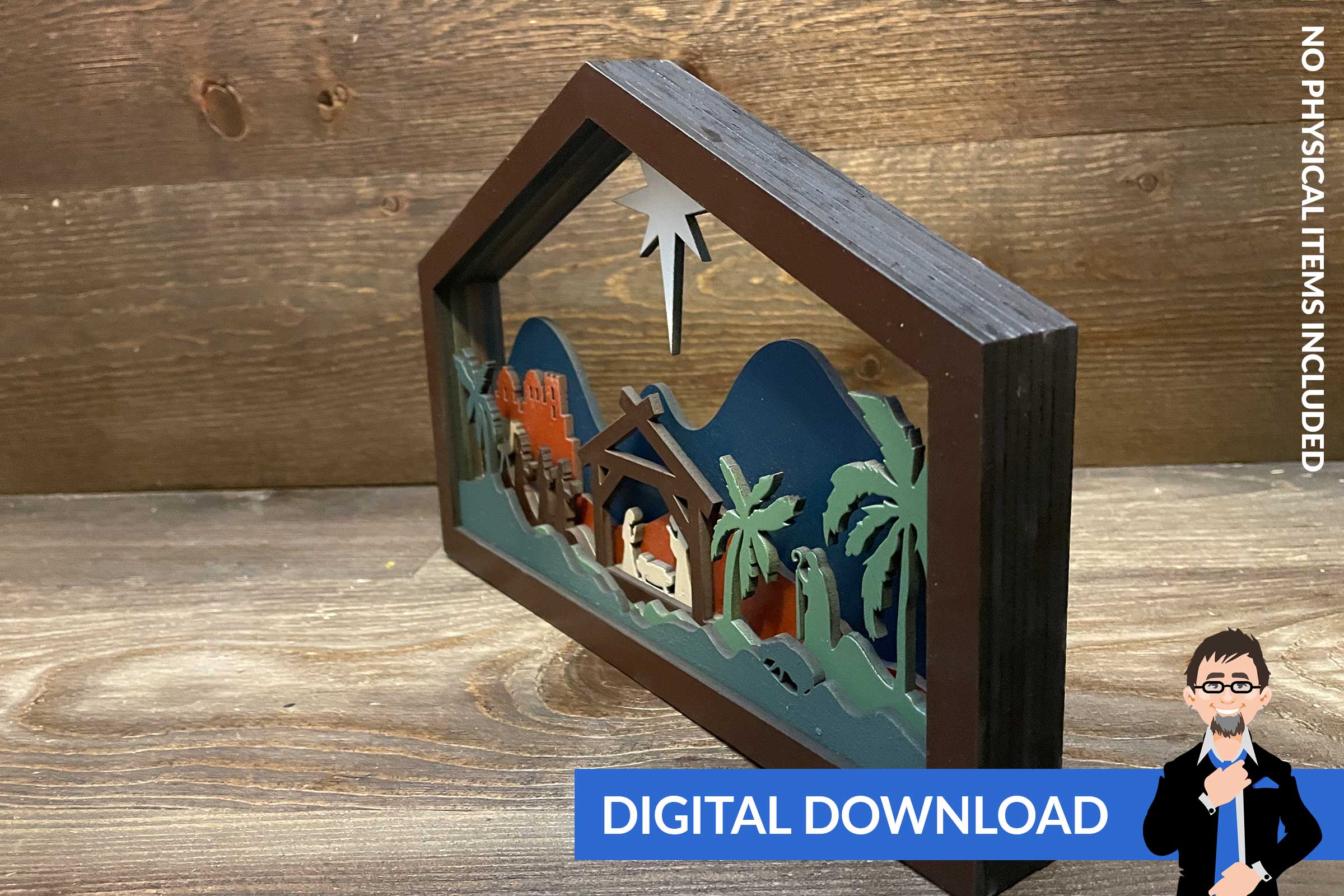 8-Layered Nativity Scene – Big Blue Laser Designs