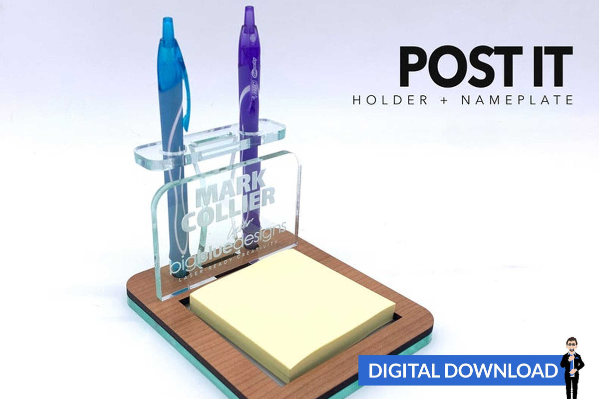 Medium Desk Organizer (Post-It, Pens, & Business Cards) – Big Blue ...