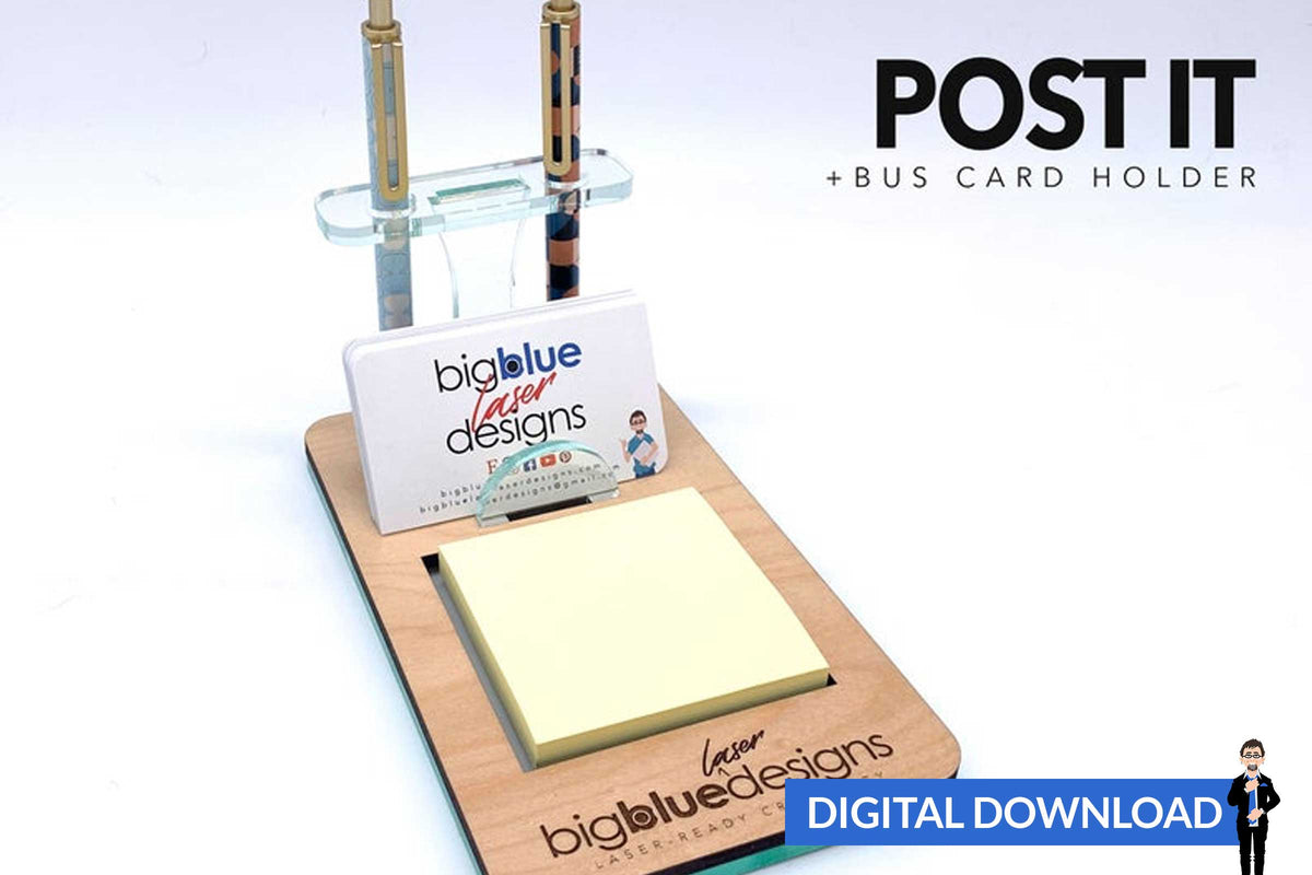 Medium Desk Organizer (Post-It, Pens, & Business Cards) – Big Blue ...