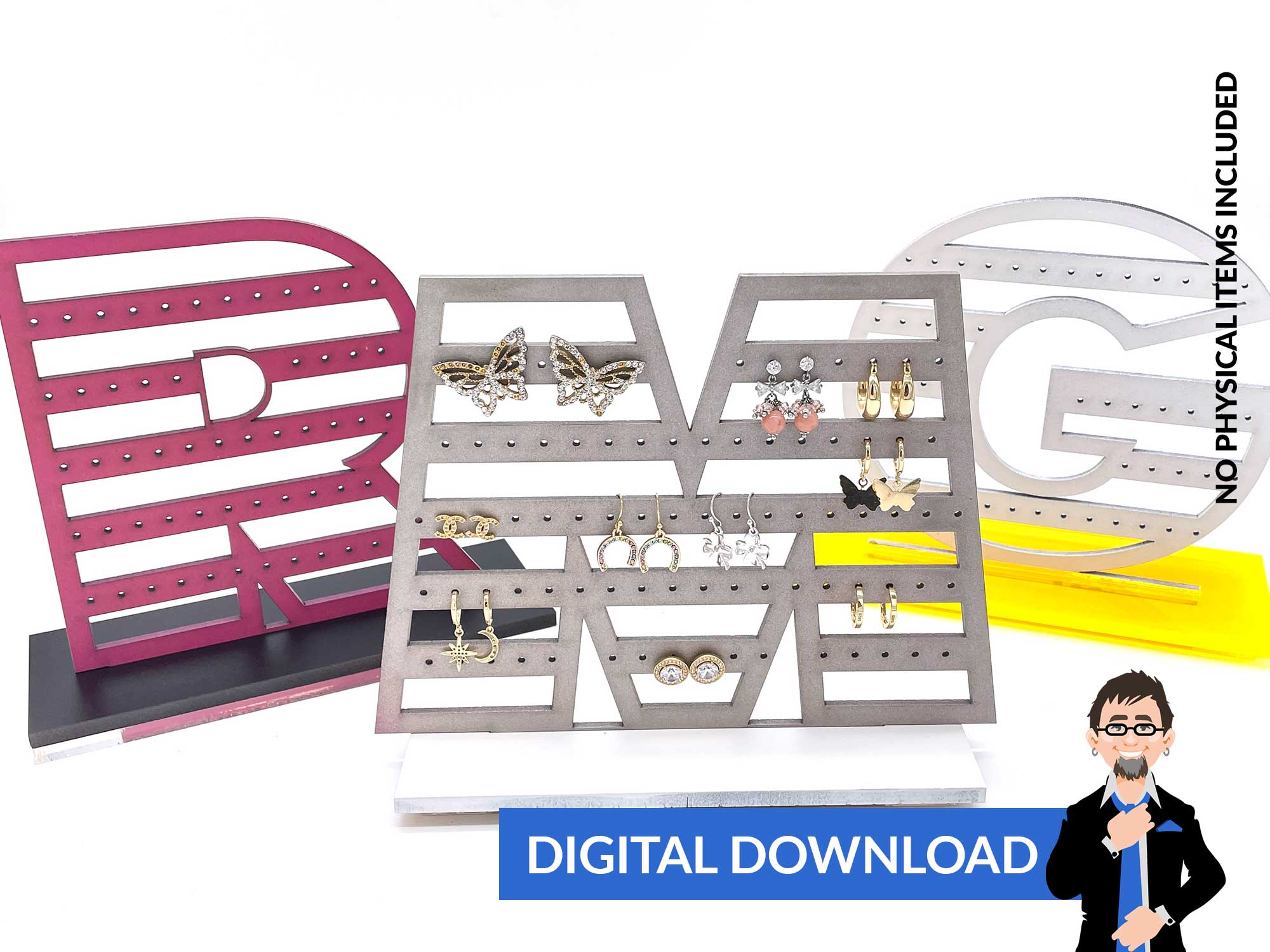 Alphabet Earring Displays (26 Letters) – Big Blue Laser Designs