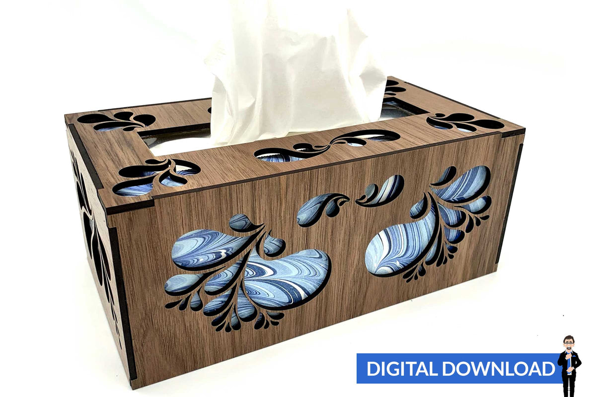 Rectangle Tissue Box Cover – Big Blue Laser Designs